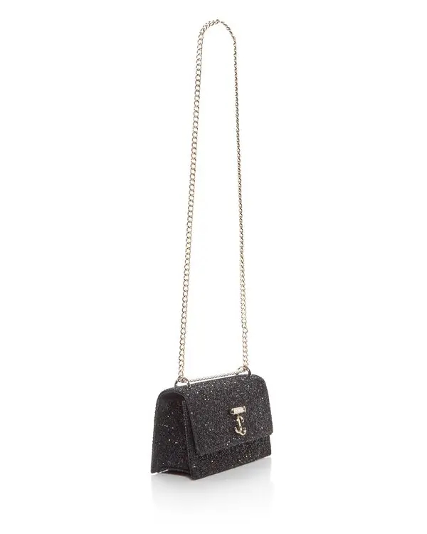 Jimmy Choo Bohemia Glitter Shoulder Bag In Black/Light Gold - 40